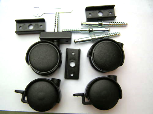 Set of 4 Swivel Castors Screw In Office/Computer Chairs 2 locking ...