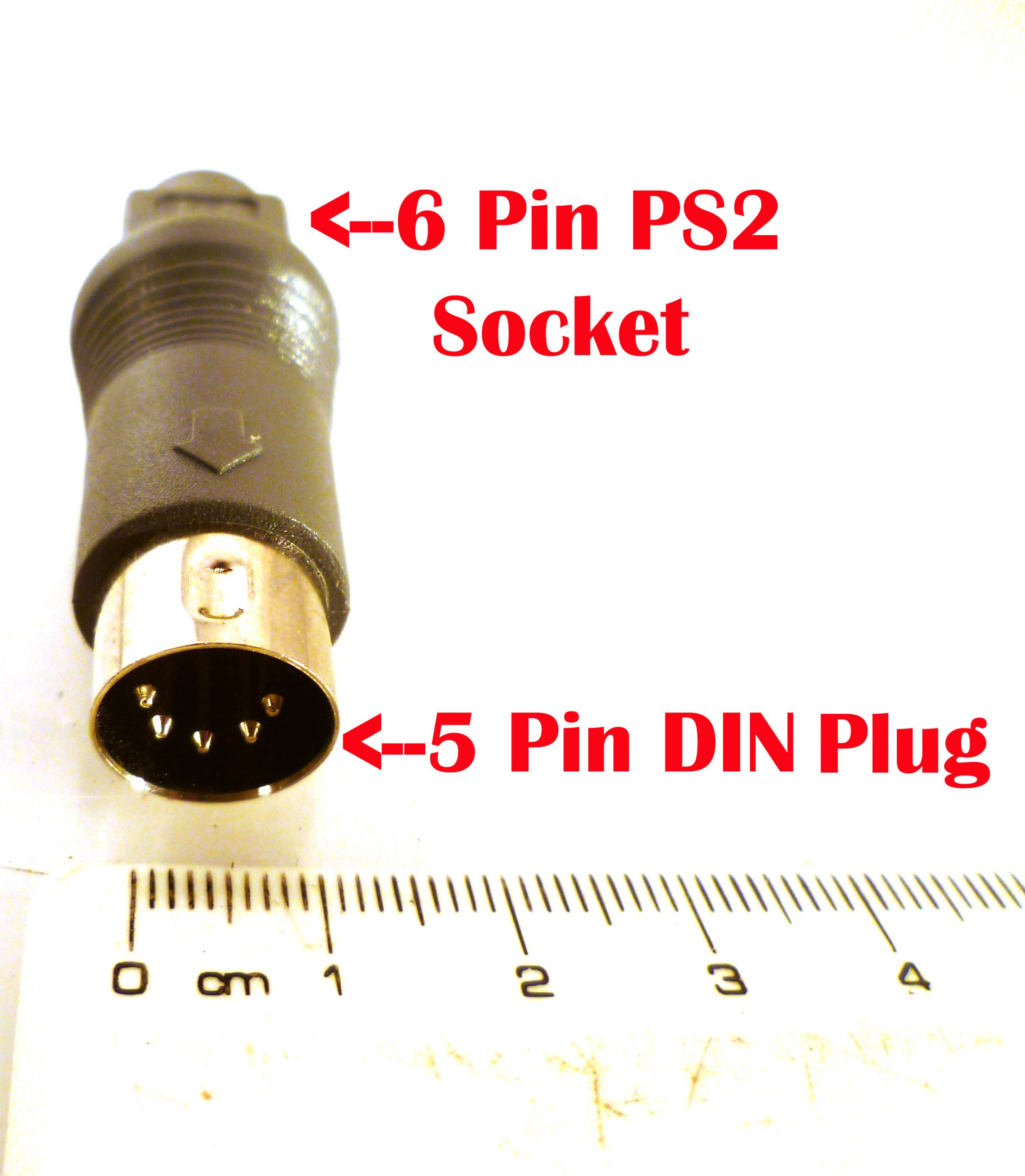 AT 5 Pin Din Plug to PS2 Socket Keyboard/Mouse Adaptor OM0817 | Rich ...