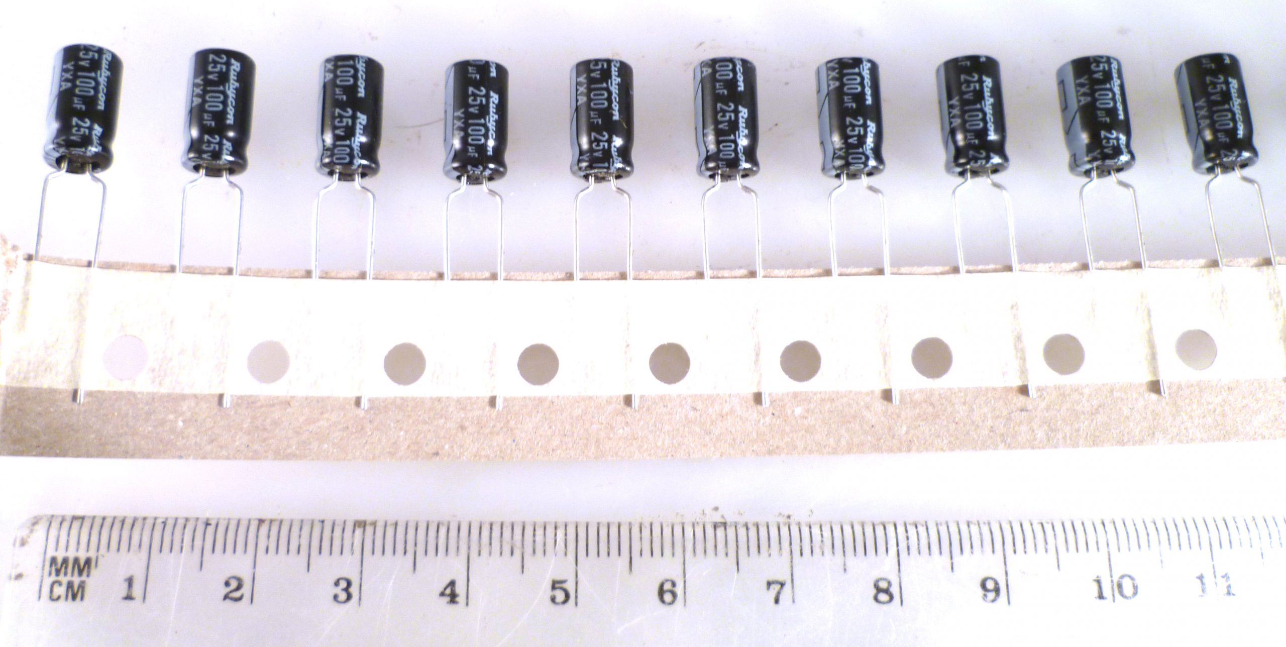 Rubycon YXA Electrolytic Capacitor 100uf 25V 3M0634 105'C 10 Pieces ...