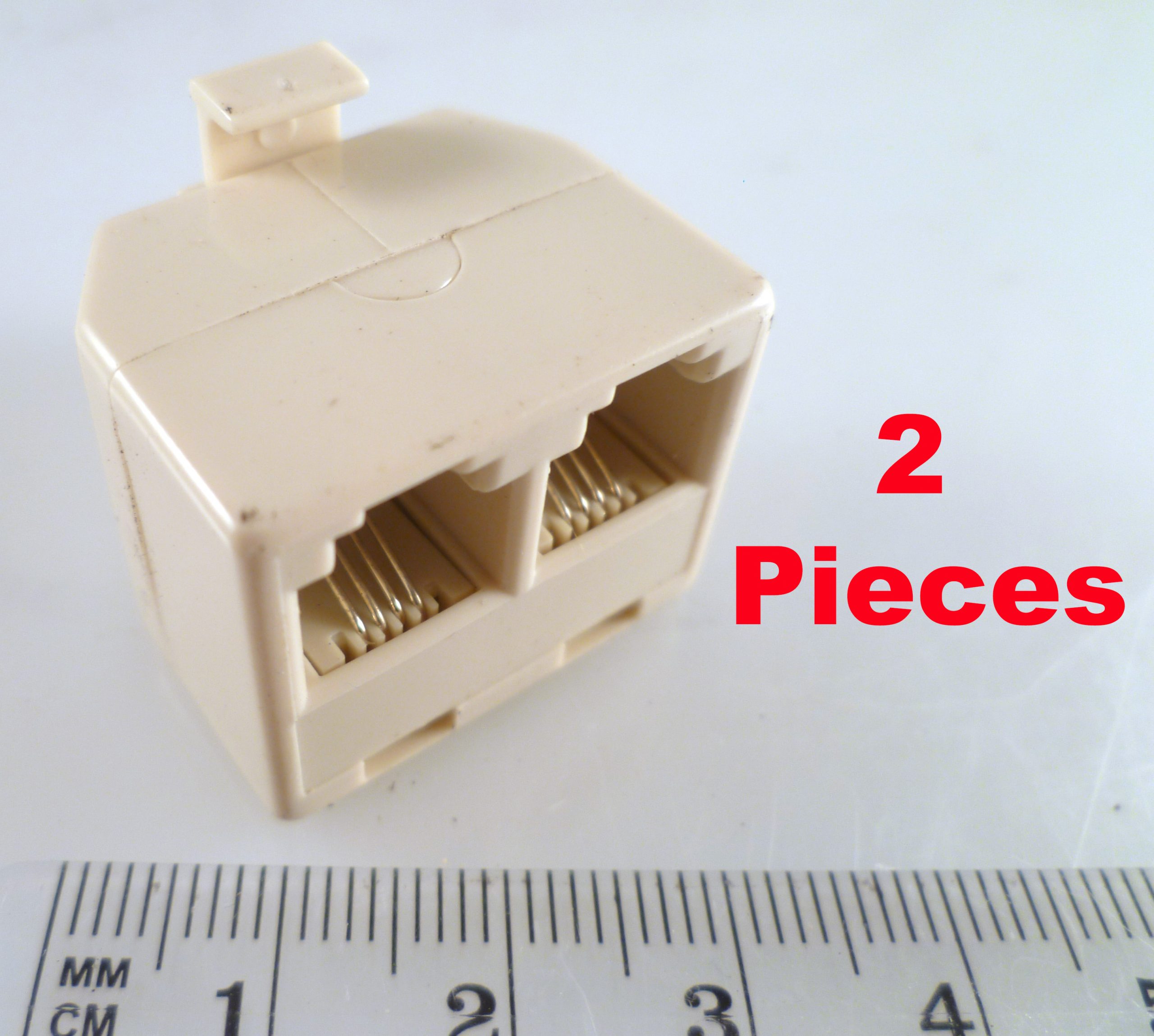 RJ11 ADSL 4 Pin Socket Splitter 1 Plug to 2 Sockets 2 Pieces OM0671 | eBay