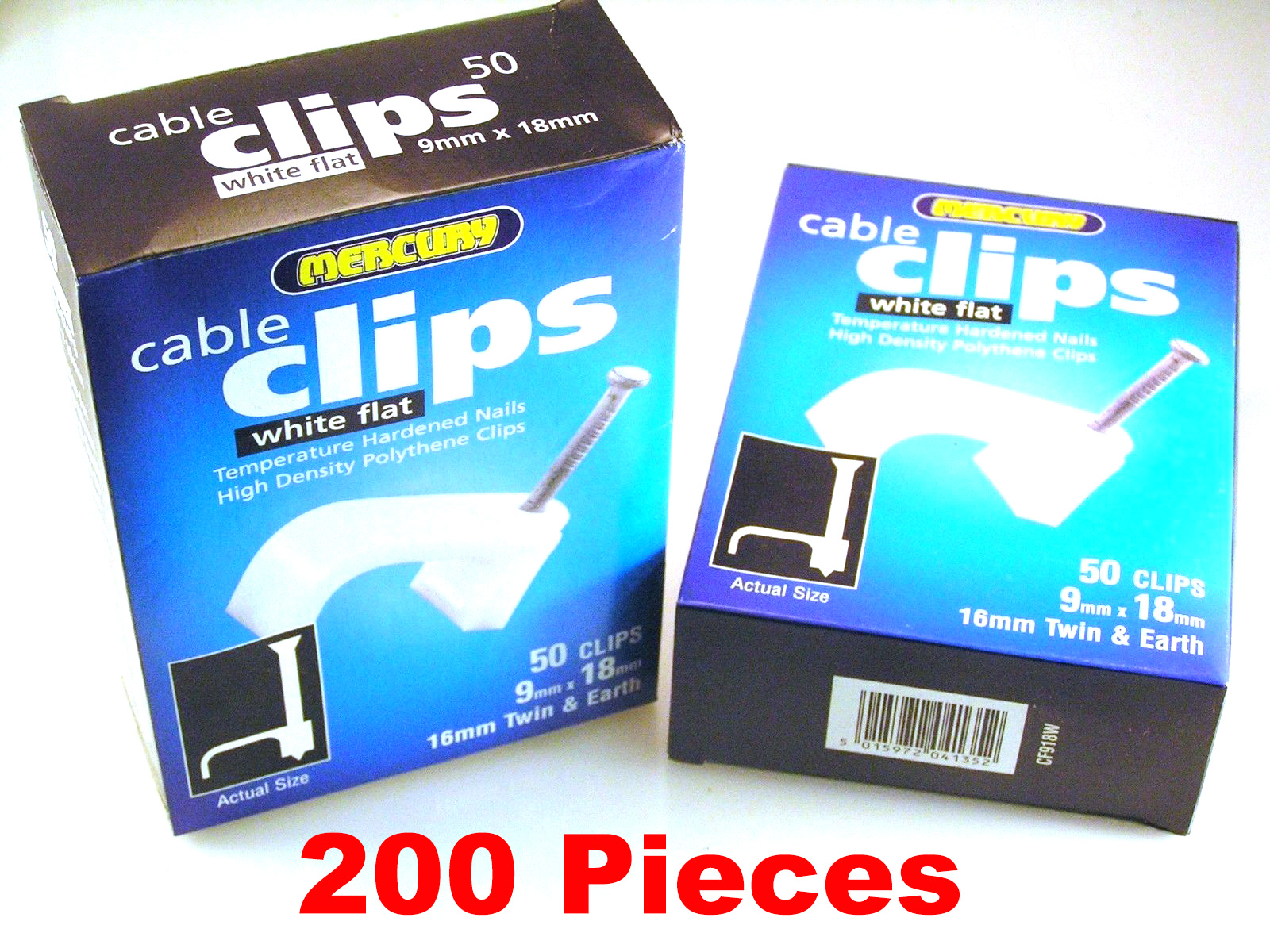 Mercury 16mm T E Cable Clips 9x18mm White 200 Pieces MBI3 01C Rich Mercury 16mm T E Cable Clips 9x18mm White 200 Pieces MBI3 01C Rich