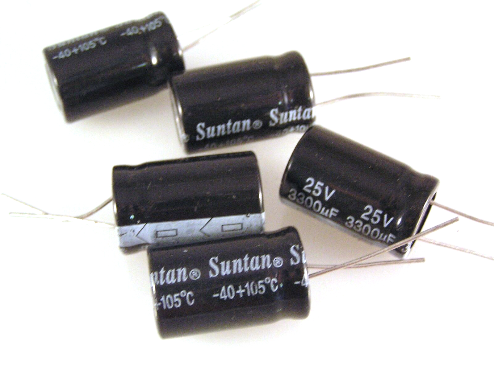 Suntan TS14 Radial Electrolytic Capacitors 25v 3300uf 105'C 5 Pieces ...