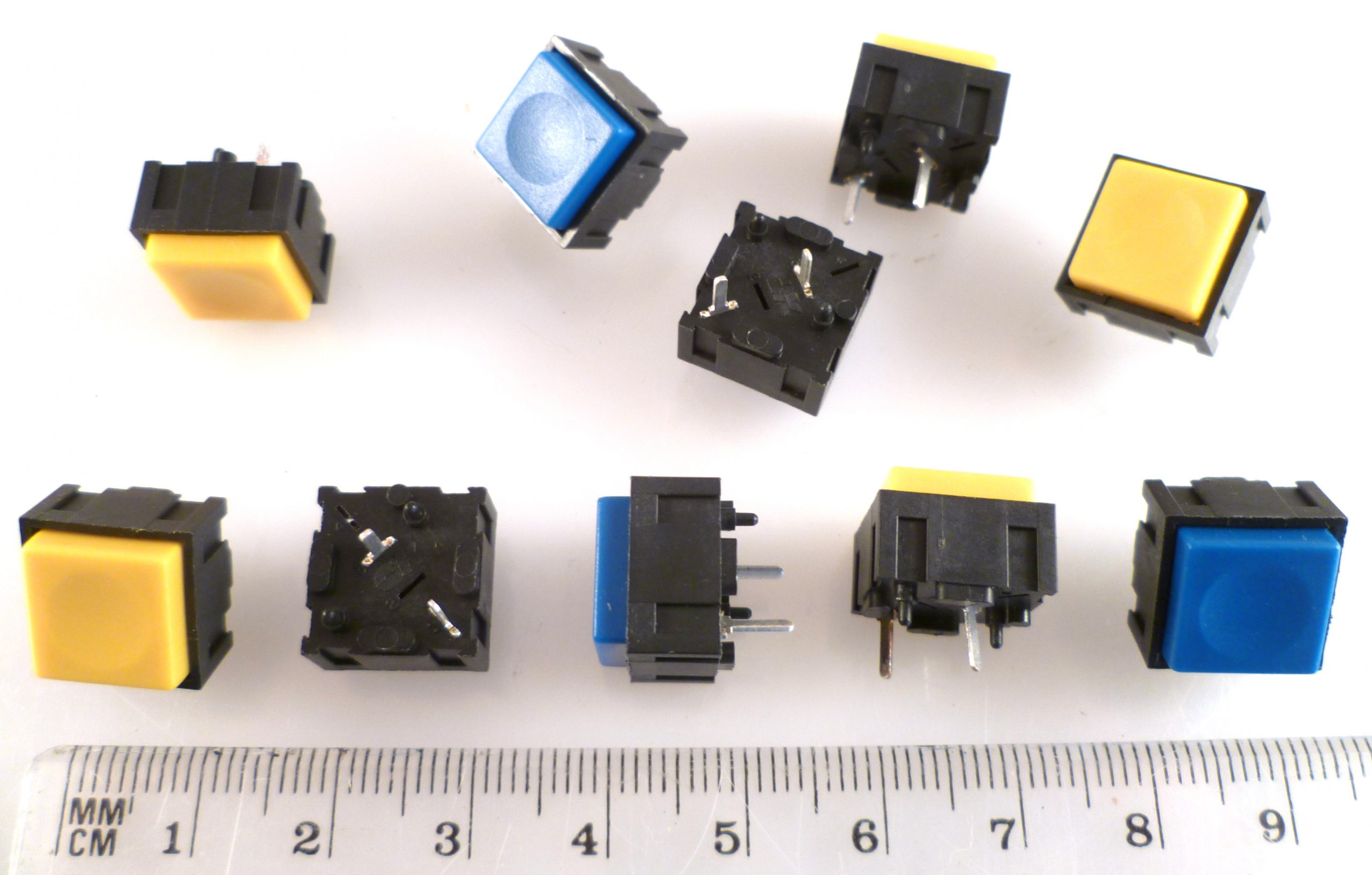 C+K KS11R27 PCB Mount Switches Blue or Yellow or a Mix 10 Pieces OM1166 ...
