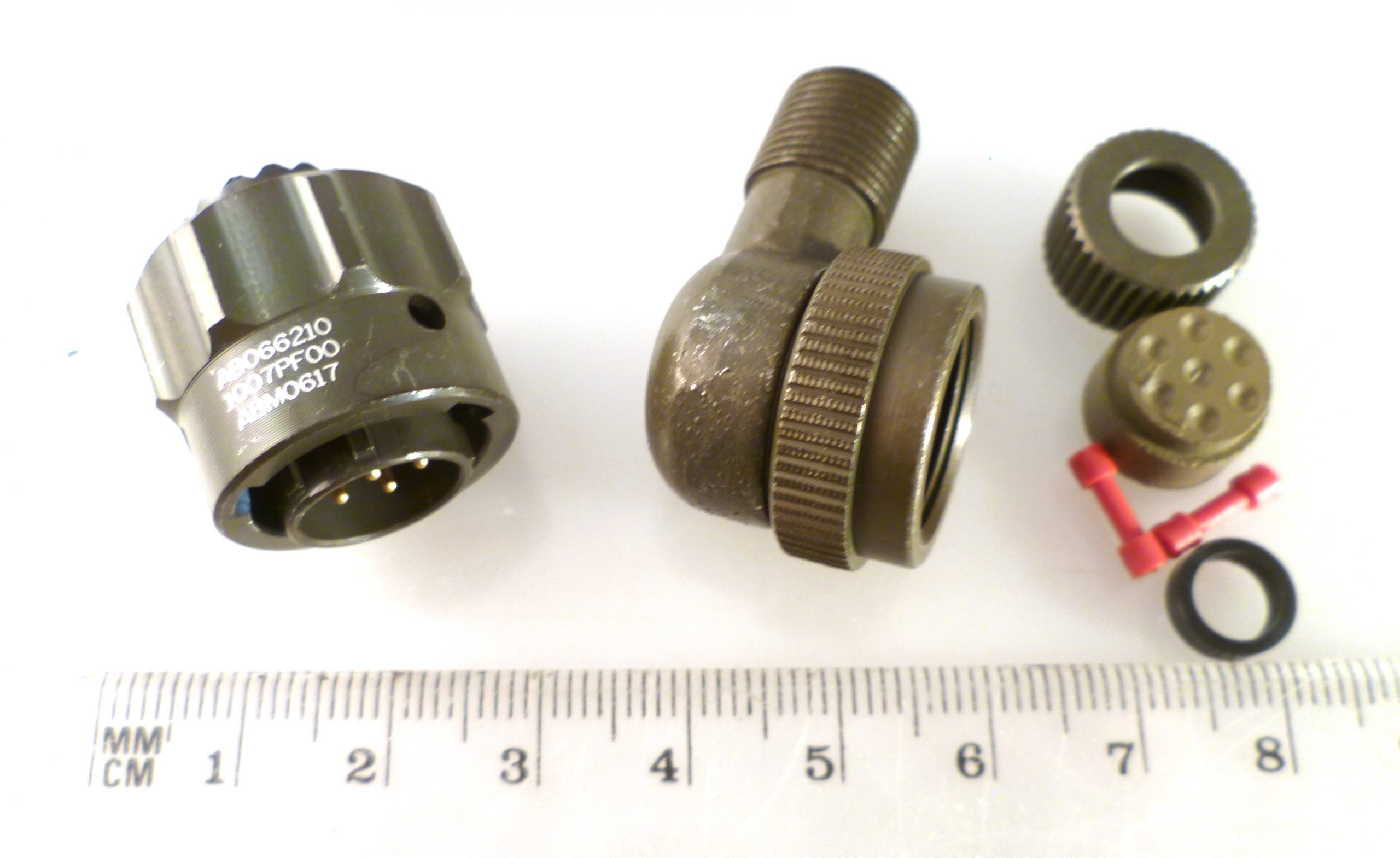 AB Connector AB0662101007PF00 7 Gold Pin Plug and Backshell Kit OM0476 ...