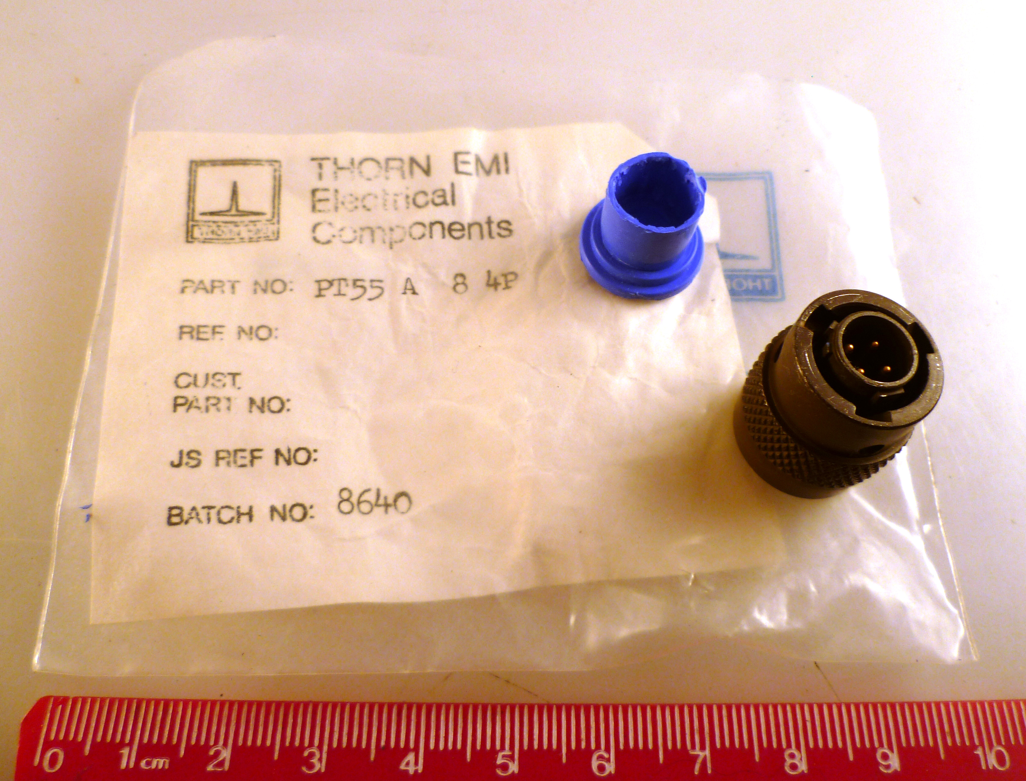 Thorn EMI Connector PT55 A 8 4P 4 Gold Pin Plug Mil Spec OM0503 | Rich ...