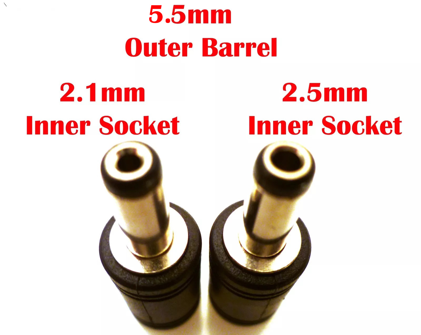 5.5mm Barrel DC Power Plug Adaptor 2.1mm to 2.5mm Centre Pin OM0678 ...