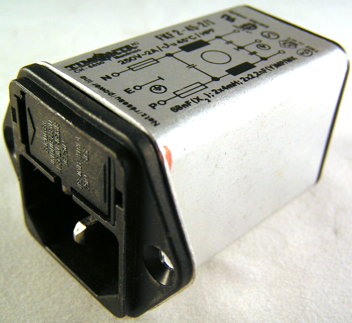 Timonta FKF2-45-2/I Fused Mains Filter IEC Input Socket 250VAC 2A ...