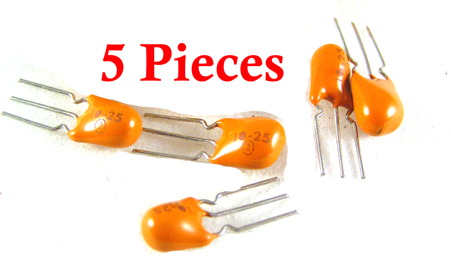 Sprague Tantalex 299D 10uF 25V Tantalum Bead Capacitor/Tripole 5 Pieces ...