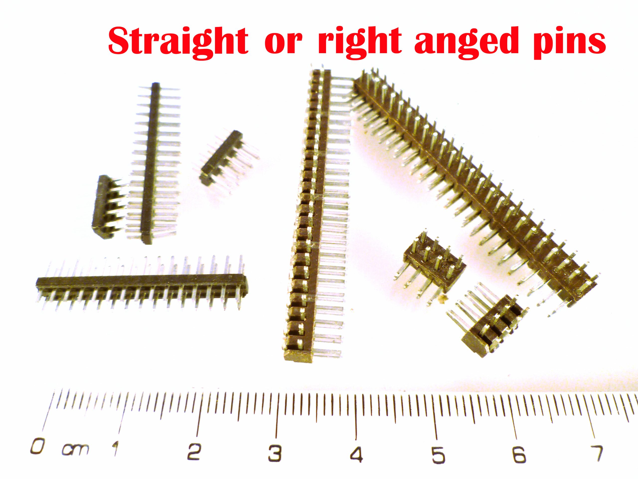 PCB DIL Pin Header Range 2mm Pitch 4 to 50 Way Straight or R/A 10 ...