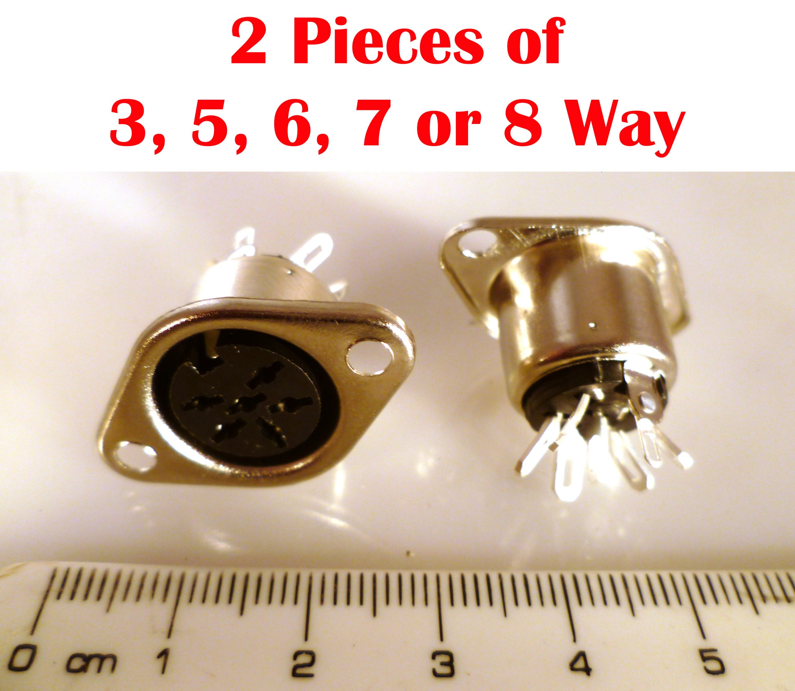 Panel Mount DIN Socket Range 3, 5, 6, 7 and 8 Way 2 Pieces EB45 | Rich ...