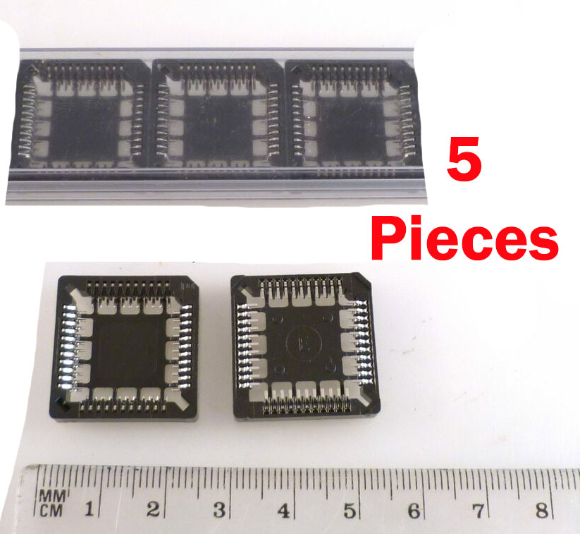 PLCC 44 Surface Mount IC Socket for 44 Contact IC's 5 Pieces OM1005 ...