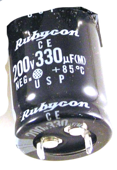 Rubycon USP Electrolytic Capacitor 330uF 200V 30x22mm 85'C OL0633 ...