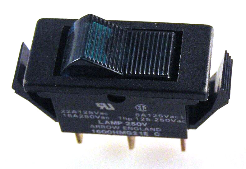 Arrow England 1600HMG21EC Rocker Switch Green Neon 16A 250V On/Off ...