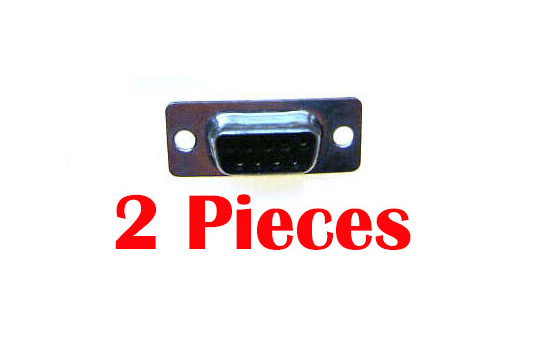 D Type Socket 9 Way Solder Bucket Panel Mount 2 Pieces OM0242 | Rich ...