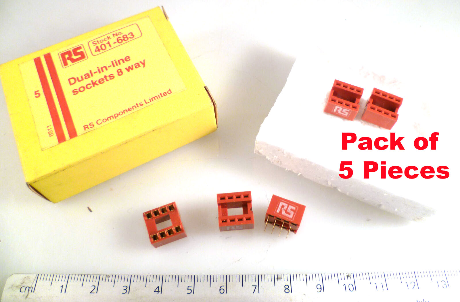 RS 401-683 DIL IC Sockets 8 Way Gold Plated 0.3" 5 Pieces OM0828 | Rich ...