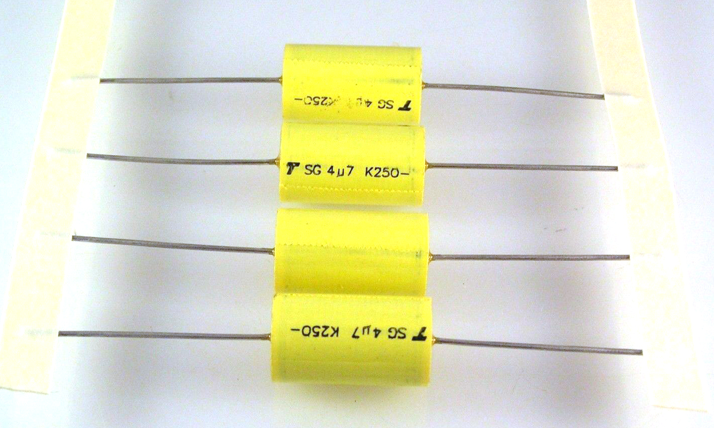 TPC SG274G0475KEN 4.7uf 250V Axial Metalised Poly Film Capacitor ...