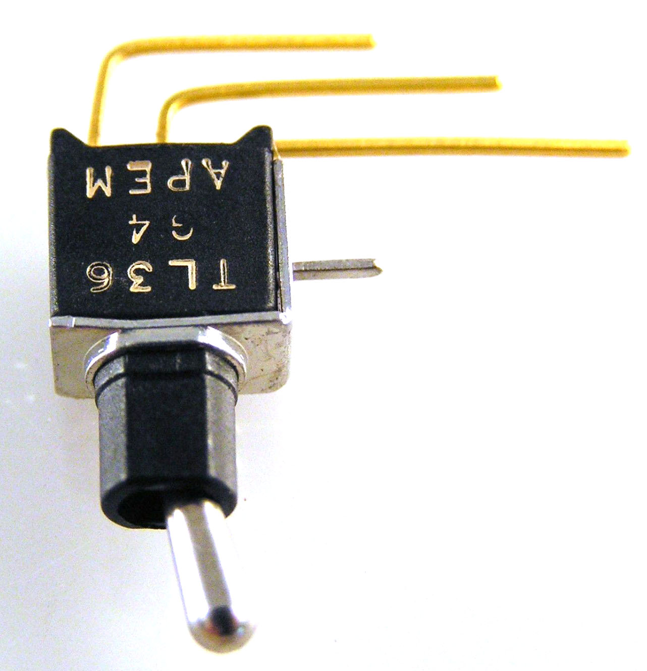 Apem TL36 Toggle Switch On-On 20VAC/DC 0.4A SPDT R/Angle Mount MBA016C ...
