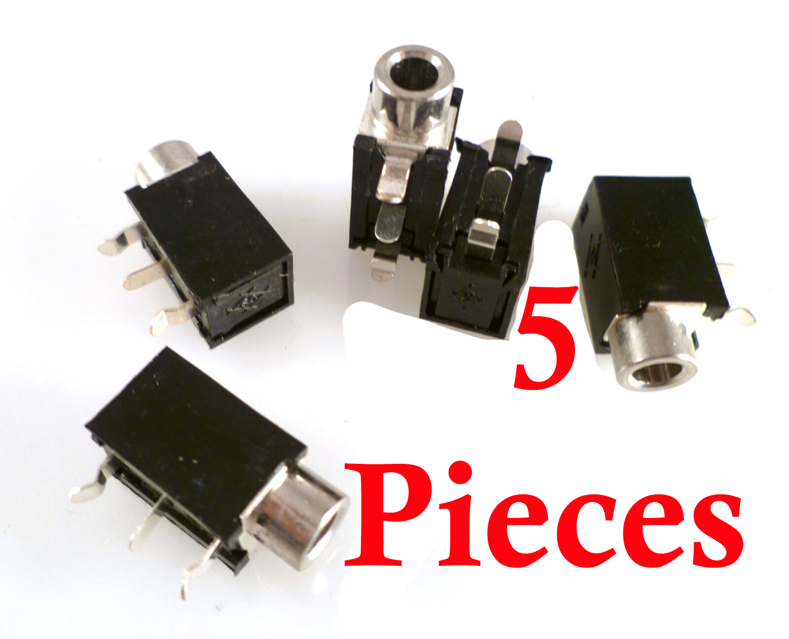 Mono Jack Socket 3.5mm Switched Right Angle PCB Mount 5 Pieces OM0565 ...