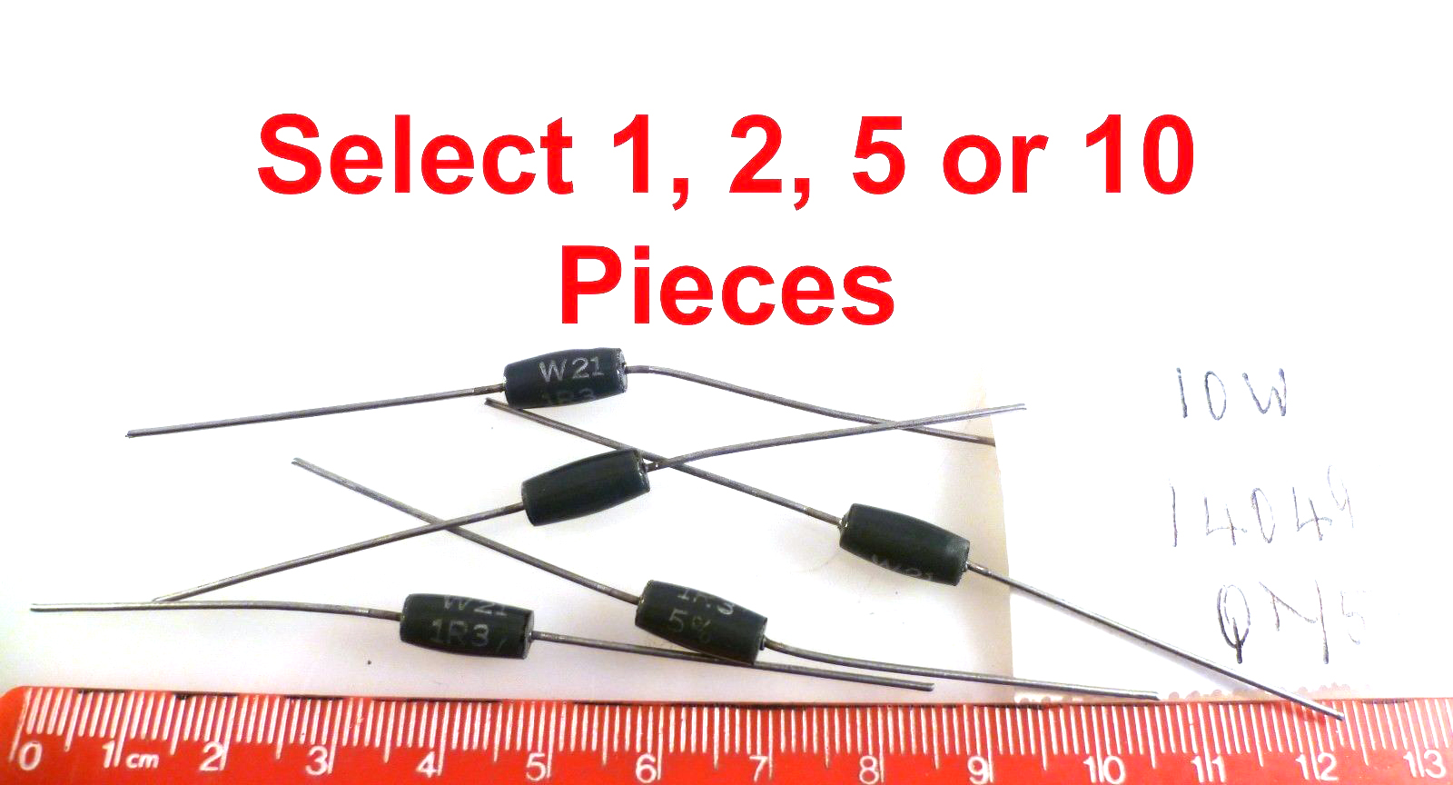 Welwyn W21 1R3 3W Wirewound Vitreous Enamel Resistor 1.3Ohm 5% 100V ...