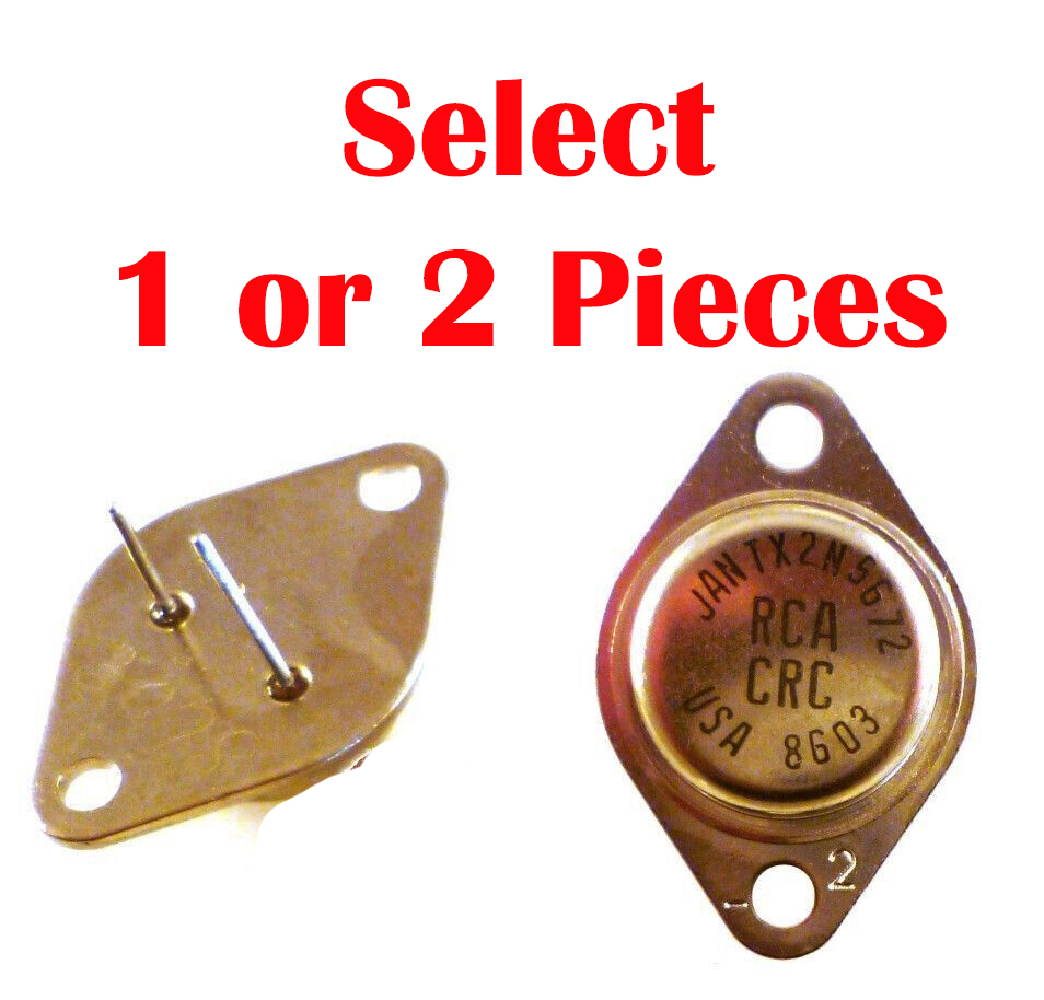 RCA CRC JAN TX 2N5672 High Power Silicon NPN Transistor TO3 OM0141A ...