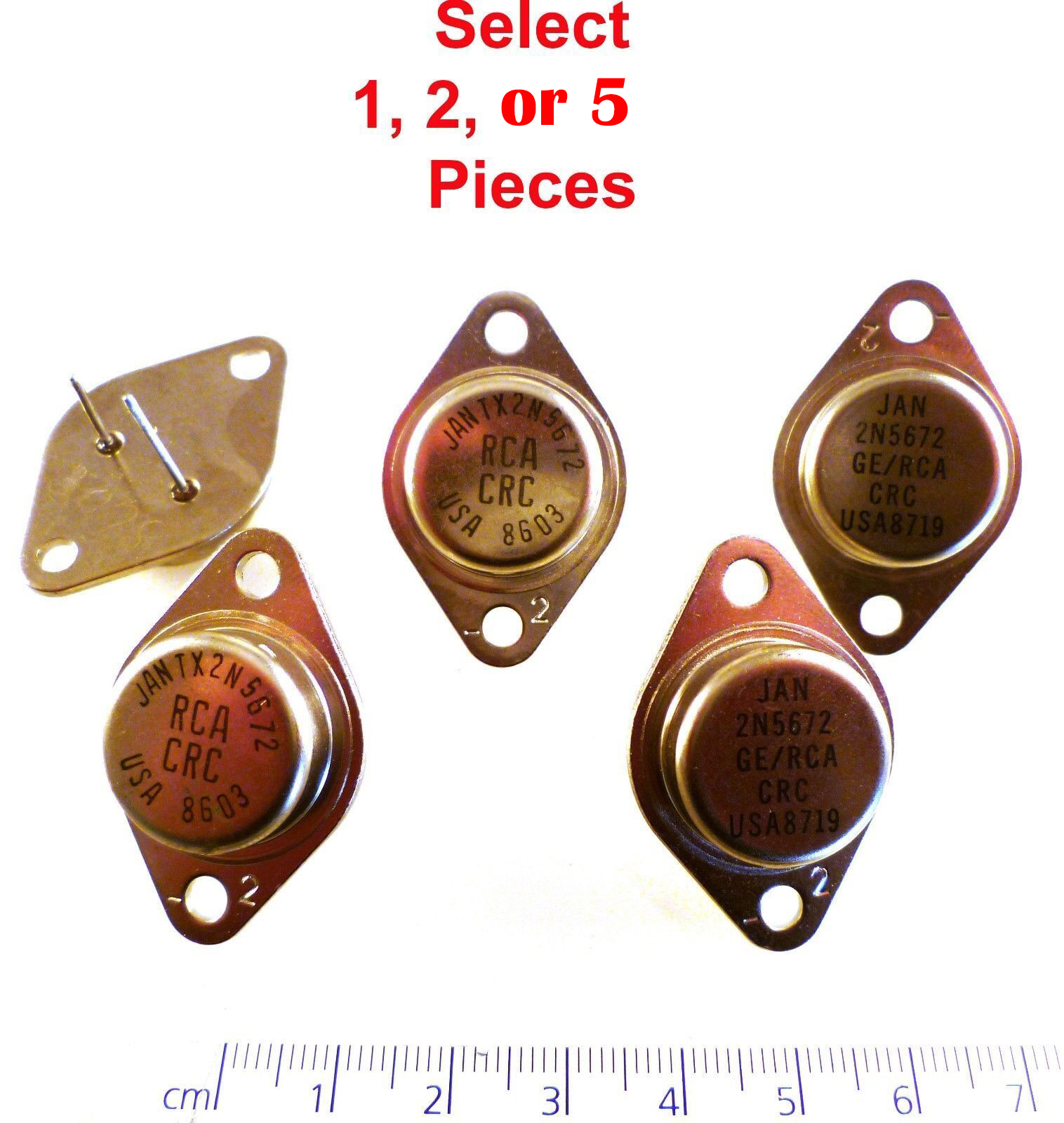 RCA CRC JAN TX 2N5672 High Power Silicon NPN Transistor TO3 OM0141A ...