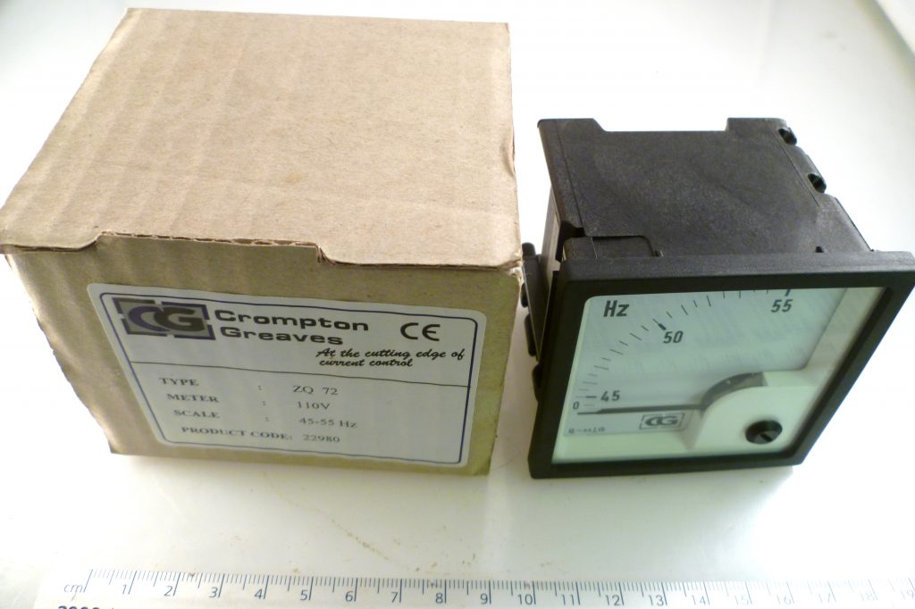 Crompton Greaves ZQ 72 110V 45-55Hz Vibrating Reed Frequency Meter ...
