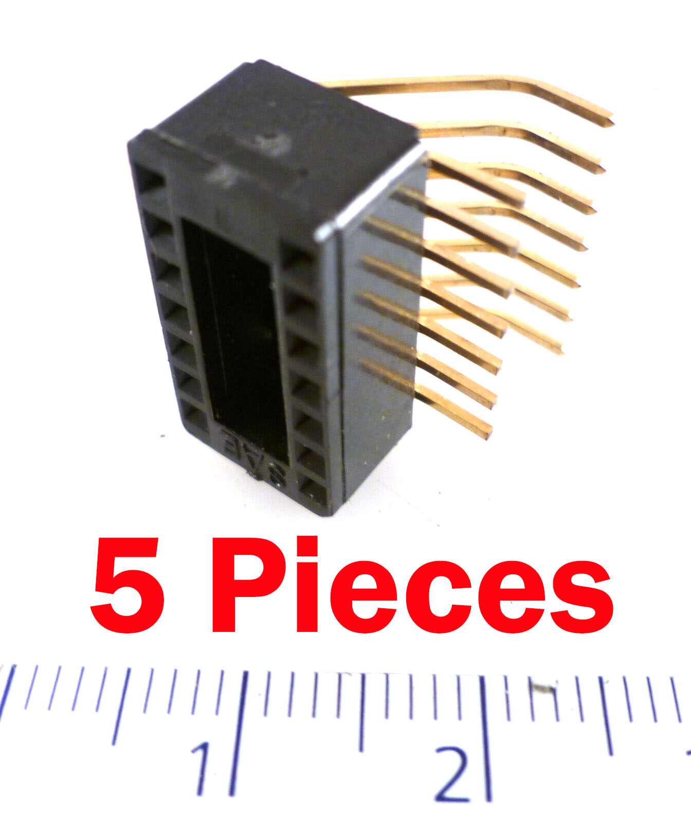 SAE CSA 14 Way PCB Mount R/A DIL Socket 2.54mm Pitch 5 Pieces MBH011A | Rich Electronics