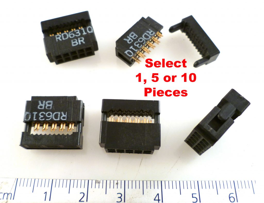 SAE RD6310BR 10 Way DIL Ribbon Cable Socket IDC Gold Contacts MBF002E1 ...