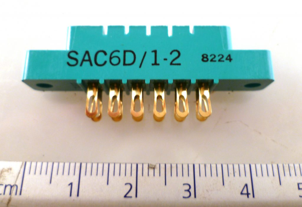 SAE SAC6D/1-2 Edge Connector 2x6 Way 12 Tags 0.156in Pitch MBF006R ...