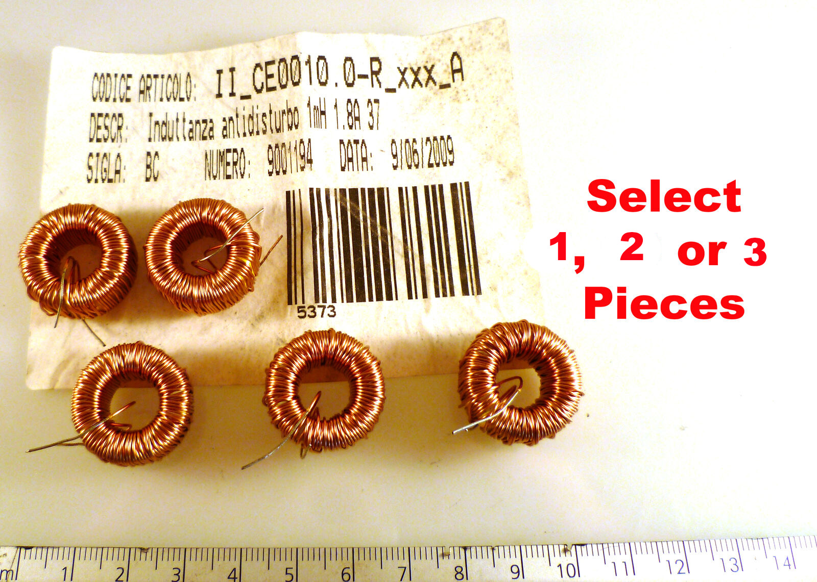 II-CE0010.0-R-xxx-A Wound Coil Inductor 1mH 1.8A 23x9x12mm MBF015D ...