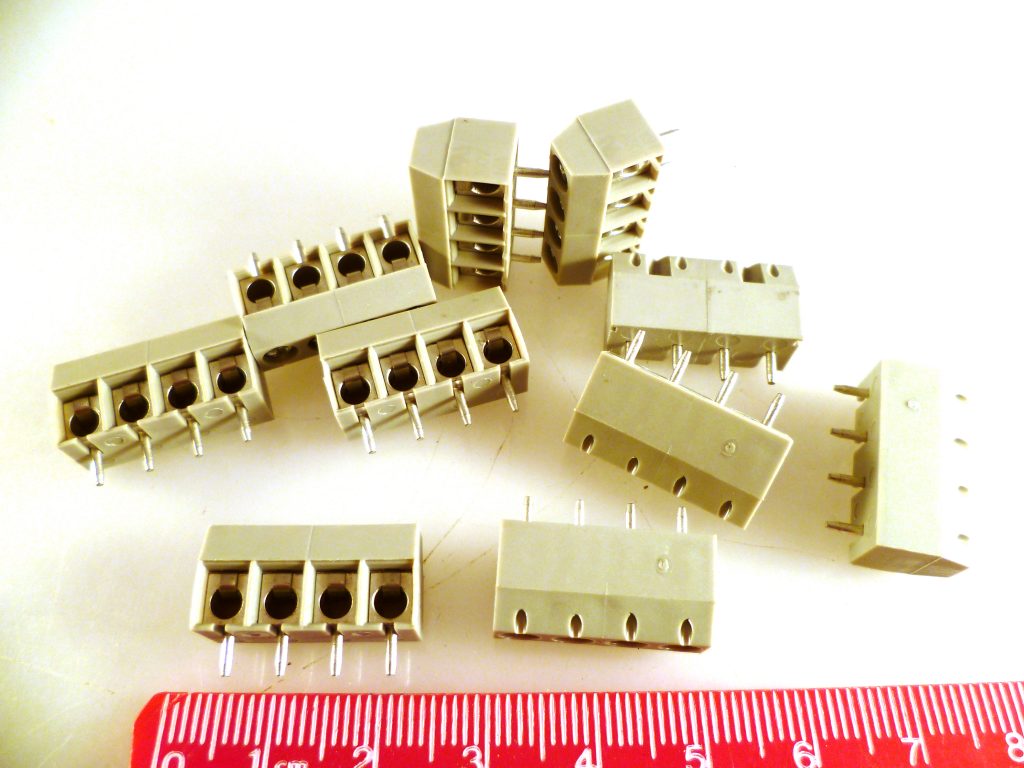 IMO 20.501M/4SB Terminal Block Grey 5mm Pitch 4 Way 10 Pieces OM0935 ...