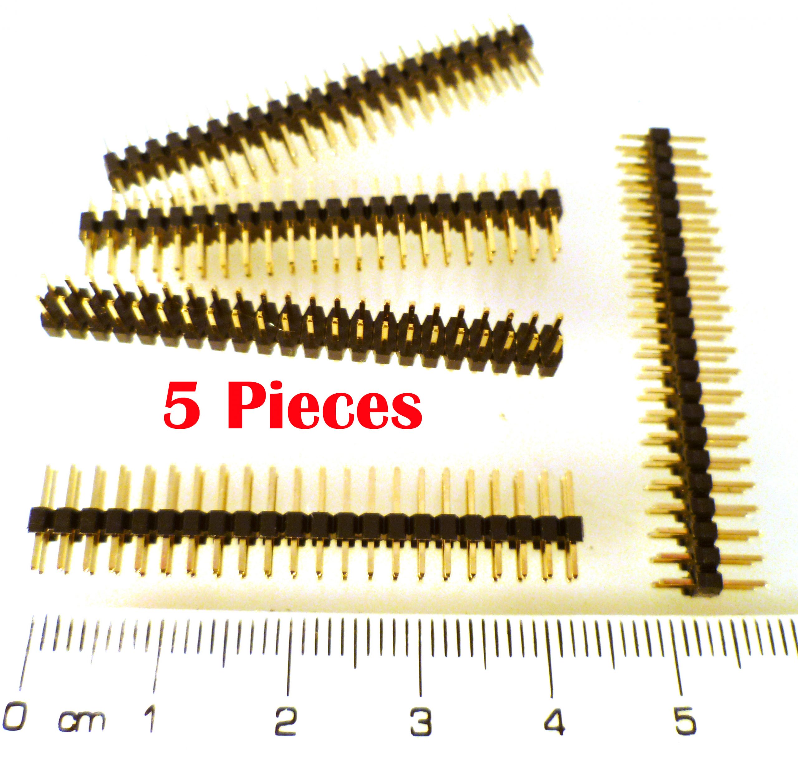 Header Plug Gold 1.27mm Pitch SIL Easy Snap 22 Way 5 Pieces MBD023H ...