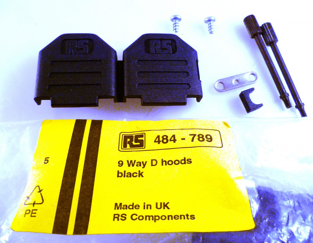 RS 484-789 9 Way D Sub Backshell DE Straight Cable Entry MBD012F1 ...