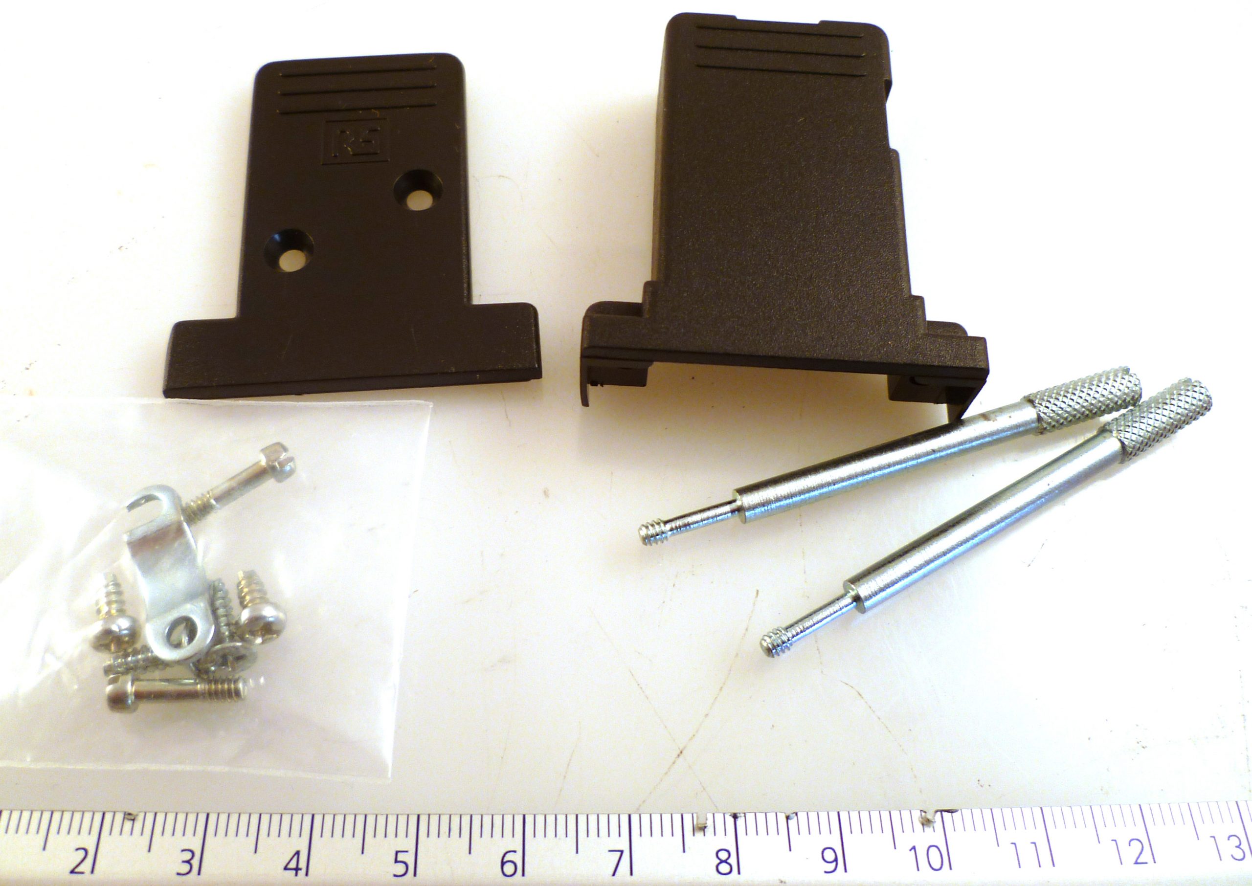 RS 480-125 15 Way D Sub Backshell Straight or Side Cable Entry MBD012E ...