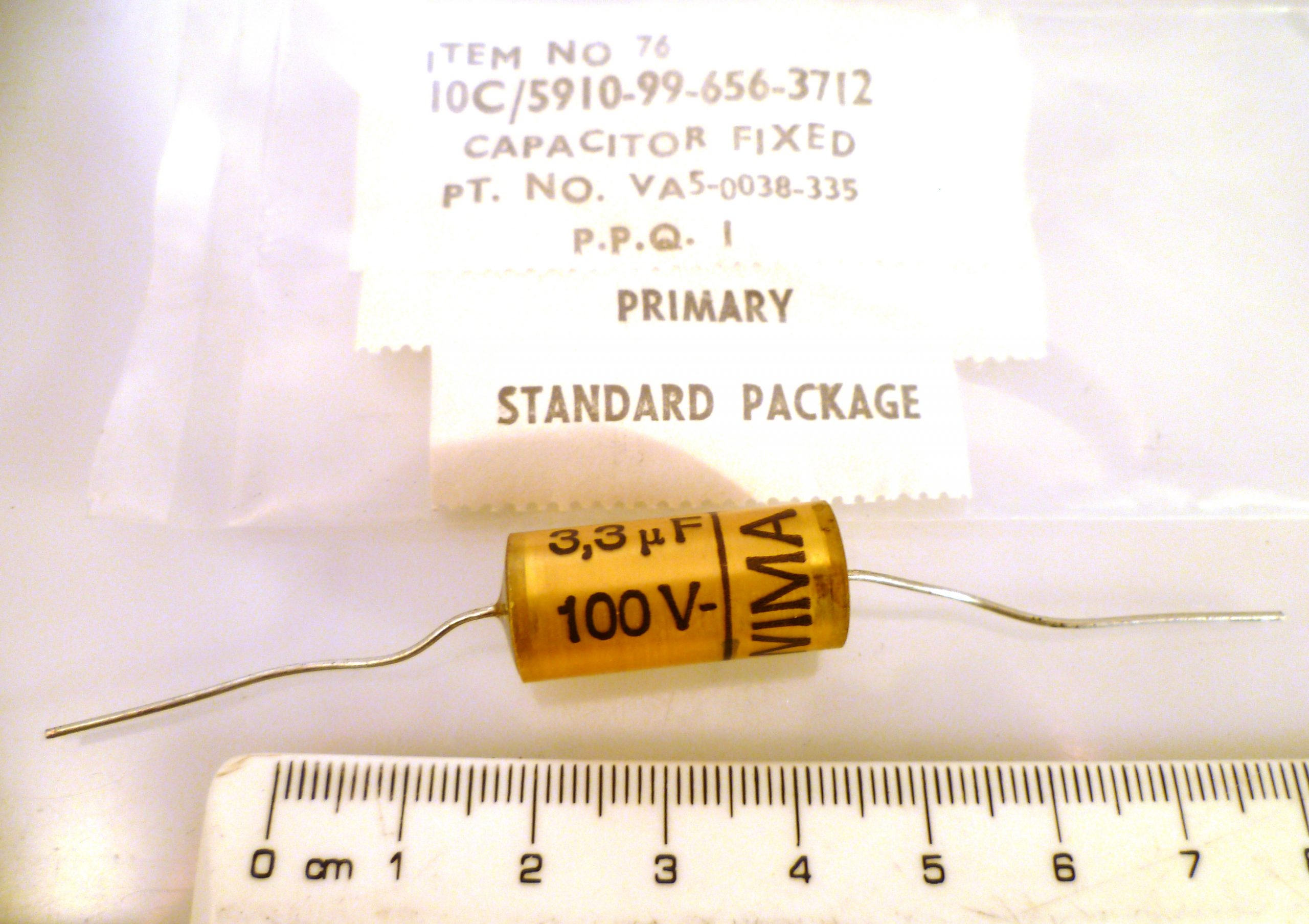 Wima TFM Tropyfol Polyester Axial Capacitors 3.3uF 100V MBD017F | Rich ...
