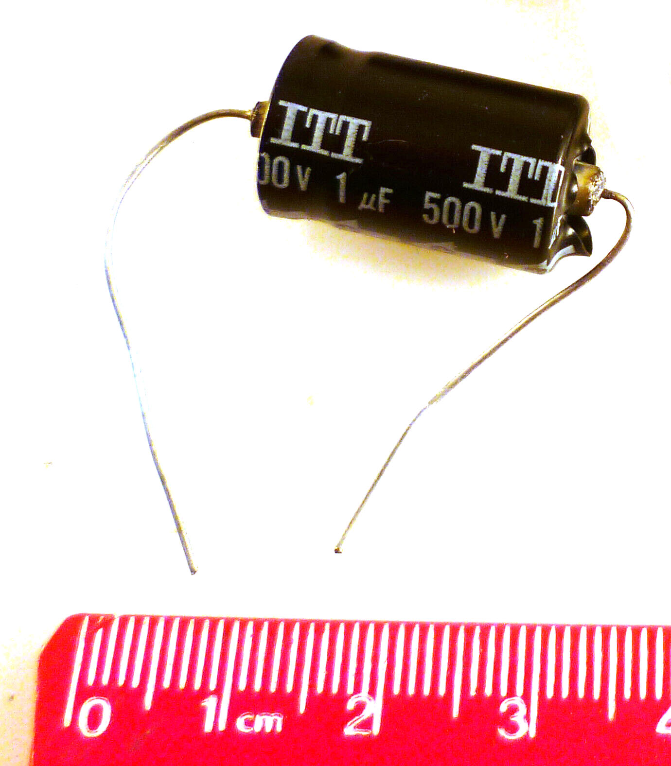 ITT Axial Electrolytic Capacitor 500V 1uF -40 +85'C Vintage MBD014F ...