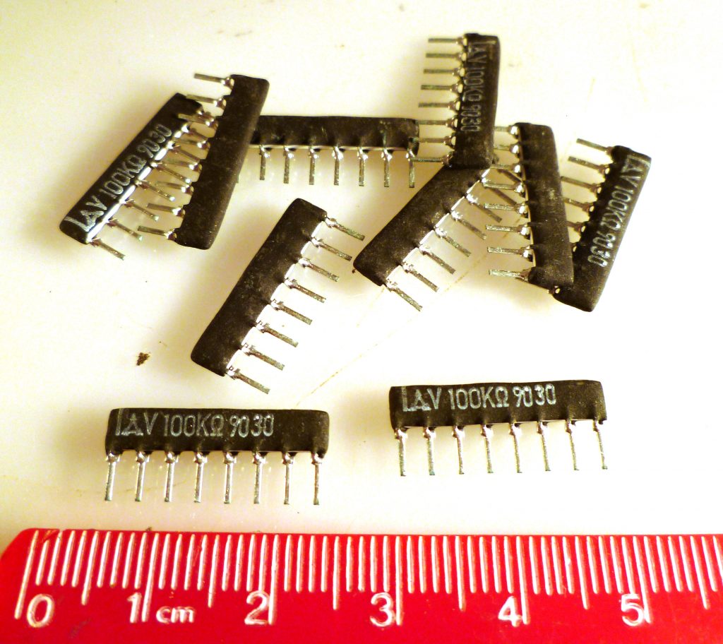 Matsushita F8V104G SIL Resistor Network 100K Ohm 8 Pin 10 Pieces ...