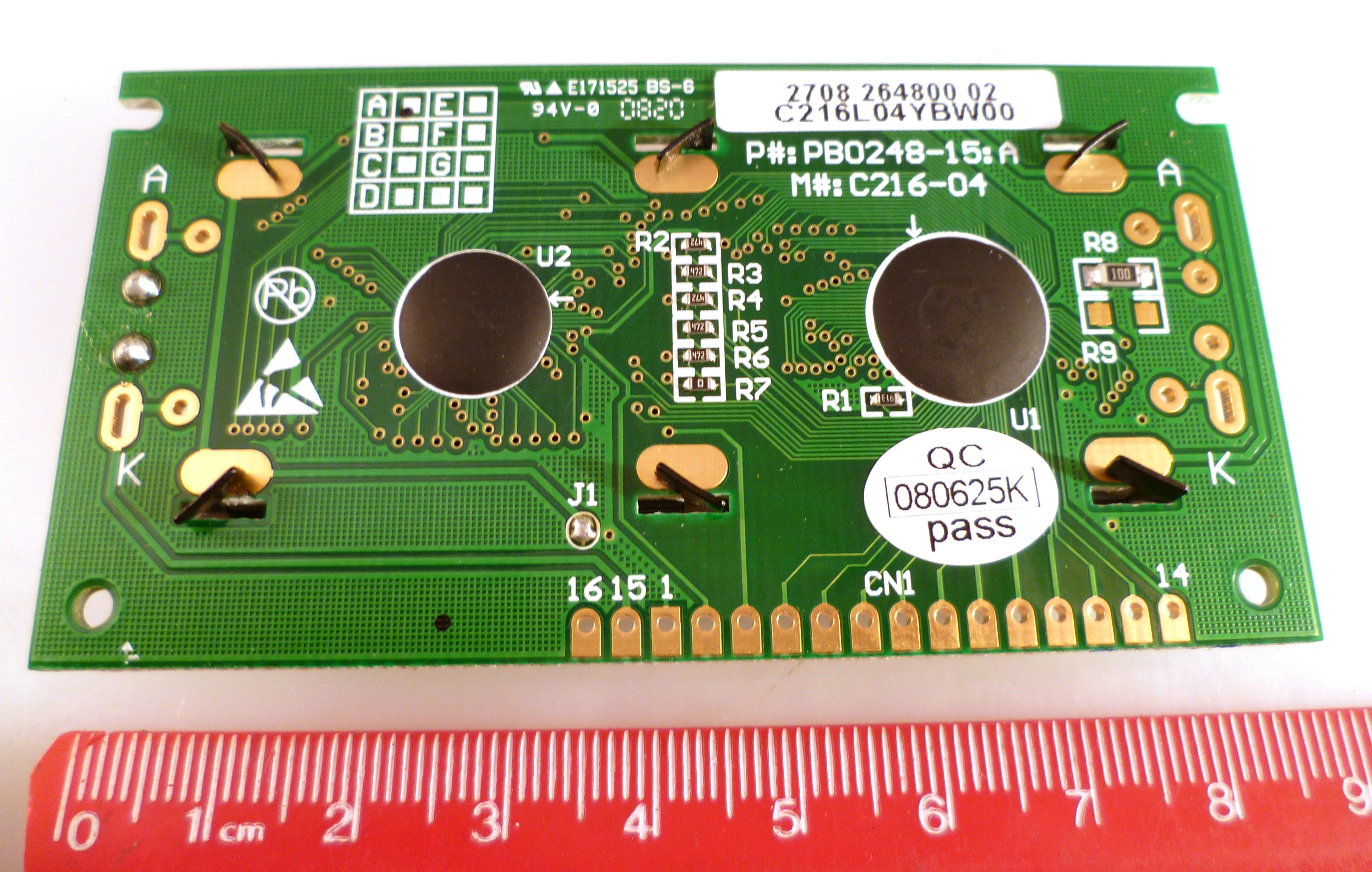 Crystal Clear C216L04YBW00 LCD Module Backlit 16 Characters x 2 Lines ...