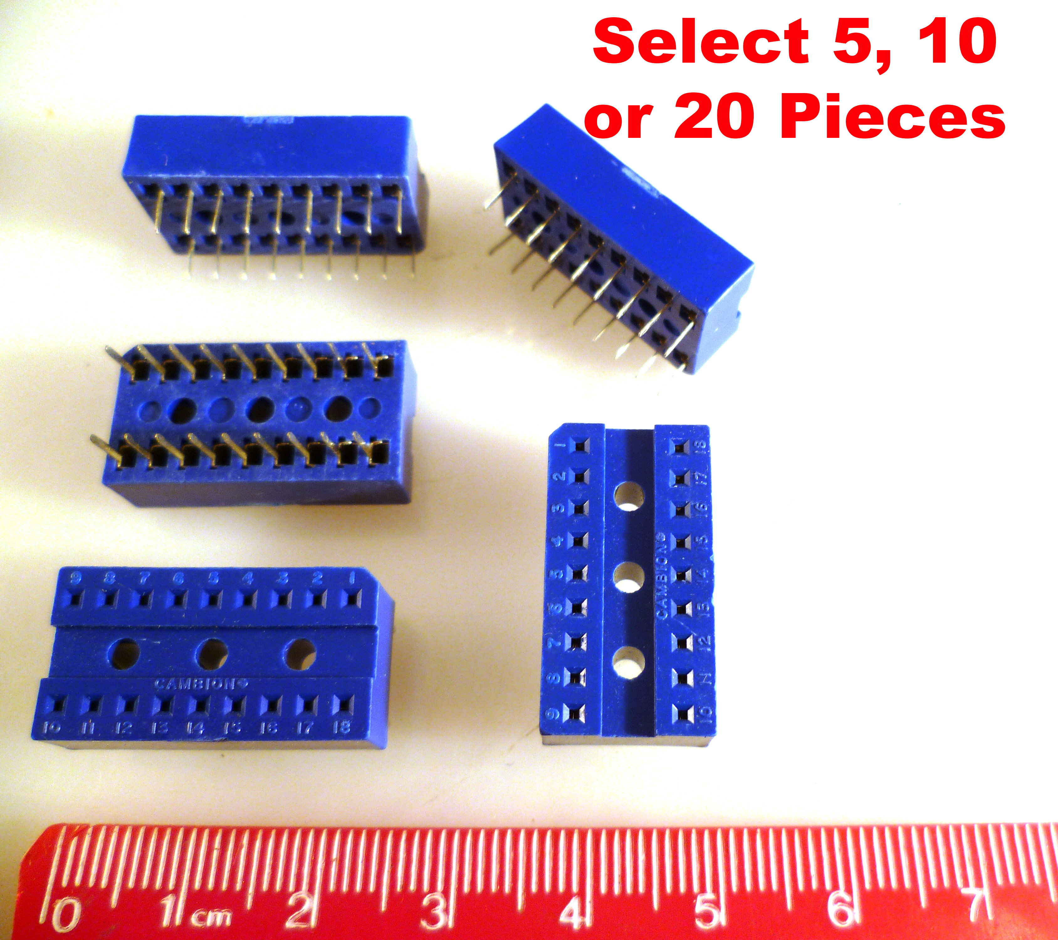 Midland Ross 18 Way DIL PCB Mount Standard Profile IC Socket MBE009G ...