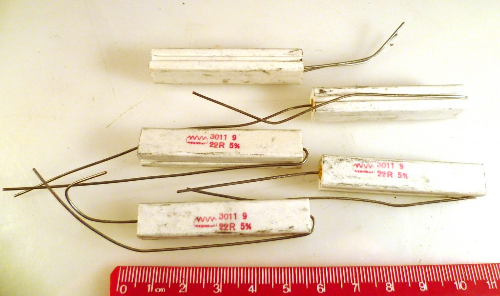 Ceramic Axial Power Resistor 3011 22R 22 Ohm 9 Watt 5% 5 Pieces MBE012J ...