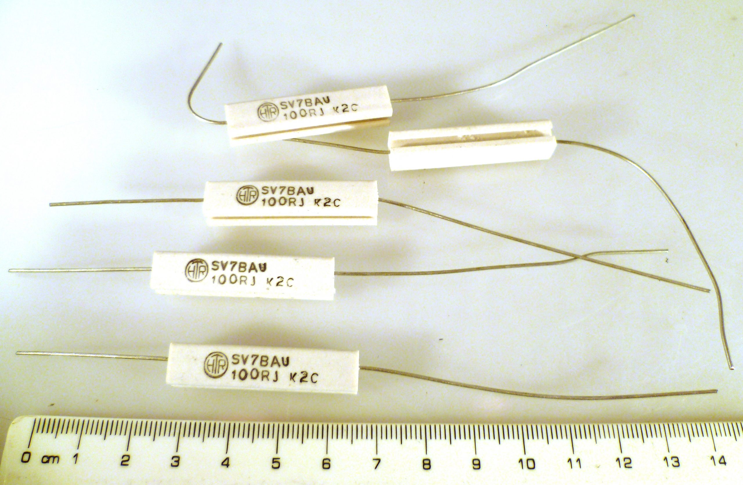 HTR SV7BAU 100RJ Wirewound Ceramic Resistor 100 Ohm 7W 5% 5 Pieces ...