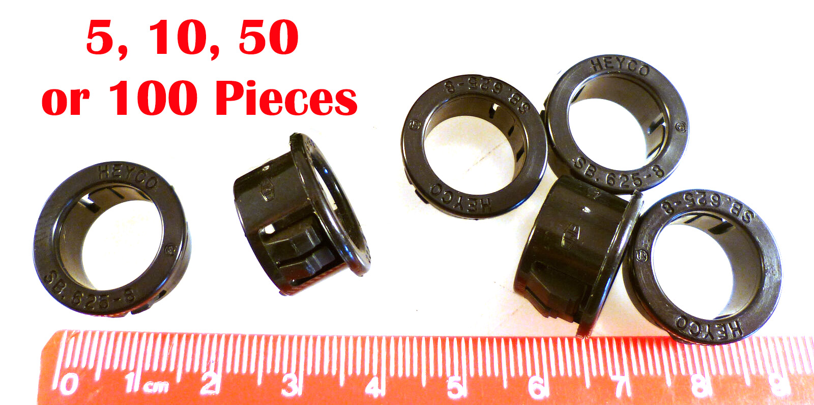 Heyco 2073 Bushings Round 12.7mm Snap In SB.625-8 MBF014E | Rich ...