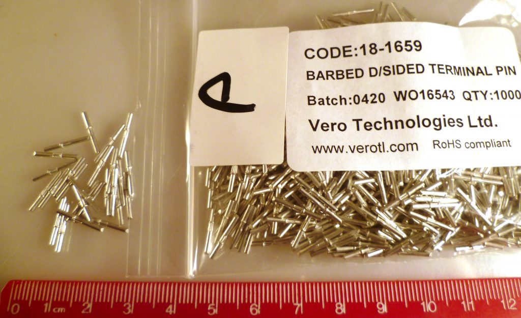 Vero 18-1659 Double Sided Barbed Terminal Pin 1.32 Diam 25 Pieces ...