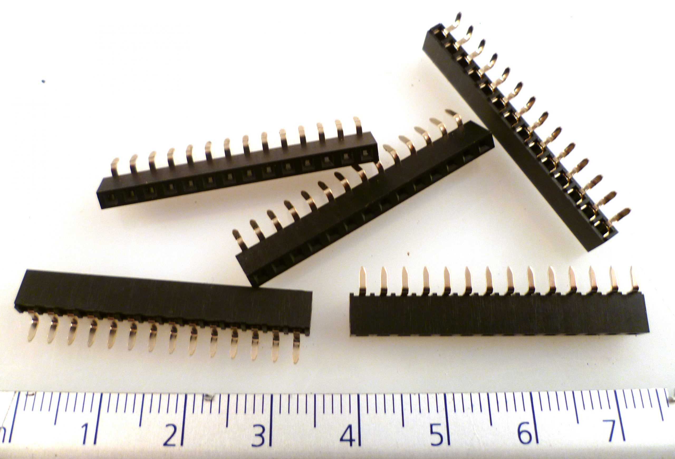 SIL PCB Mount Header Socket 14 Way 2.54mm Pitch 5 Pieces OMS1-19A ...