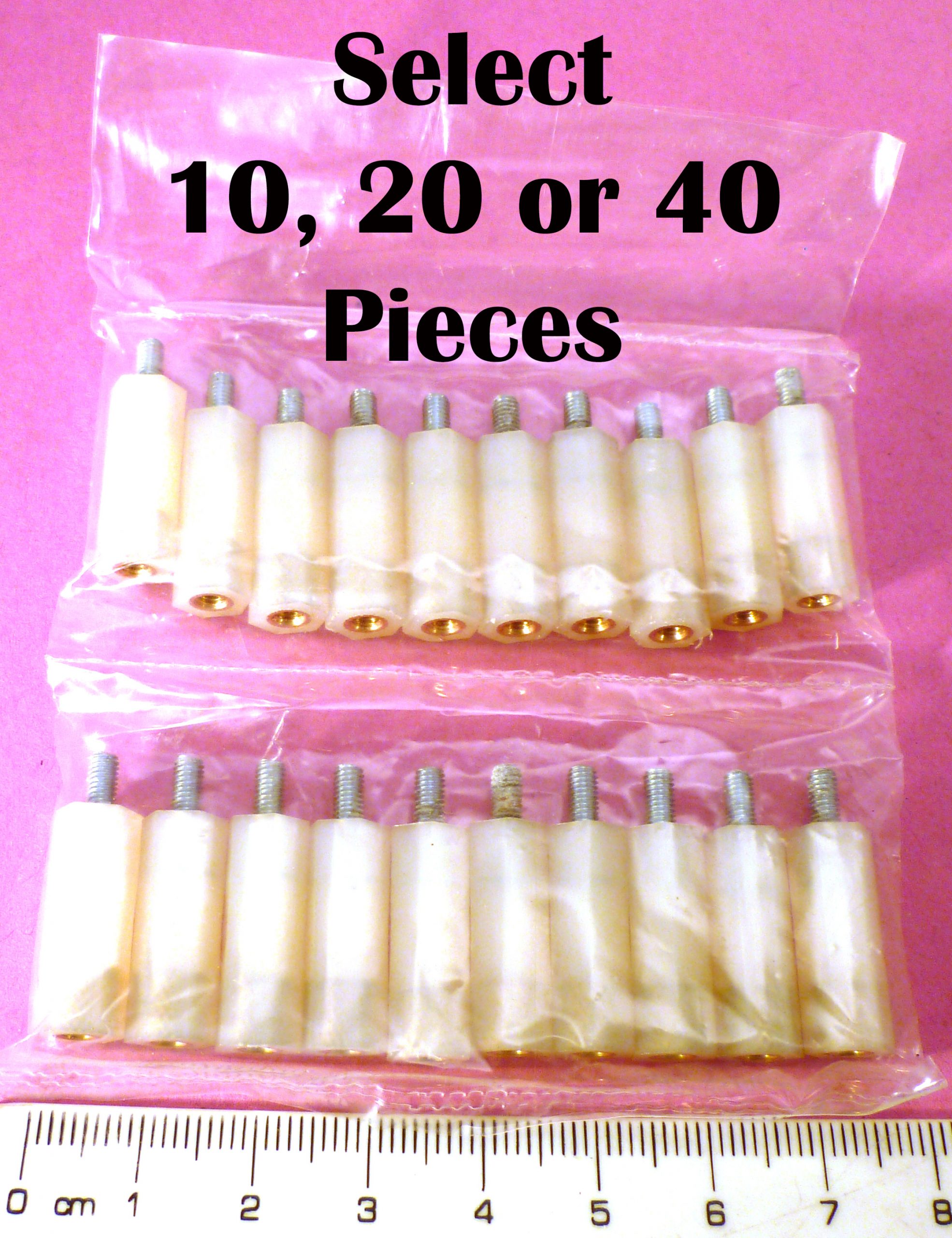 Harwin Insulated Spacer Hex M3 Steel Male to Brass Female 20mm MBB3GW ...