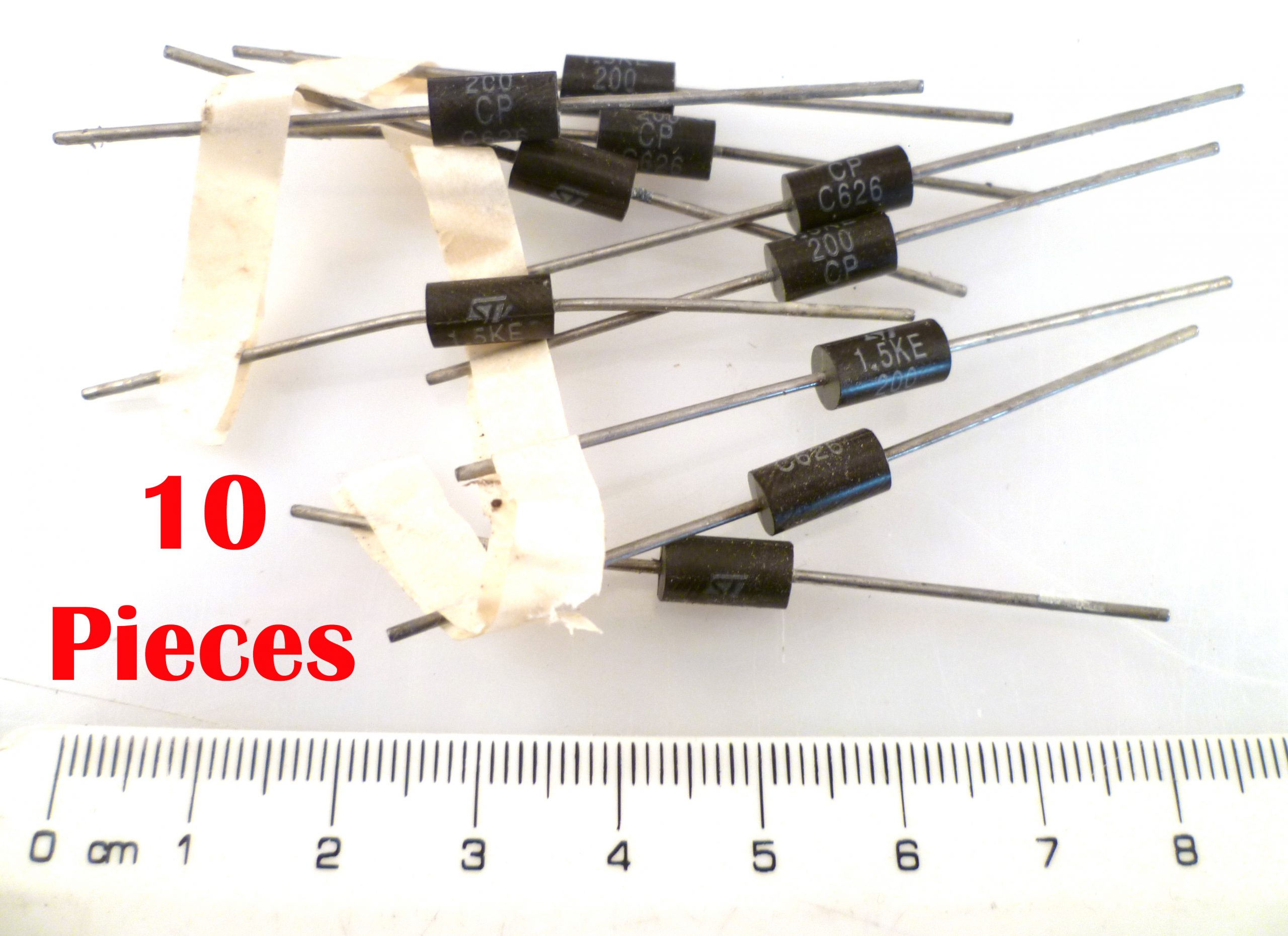 ST 1.5KE200CP Transil Bidirectional Diode 1.5kW 200V 10 Pieces OLB025D ...