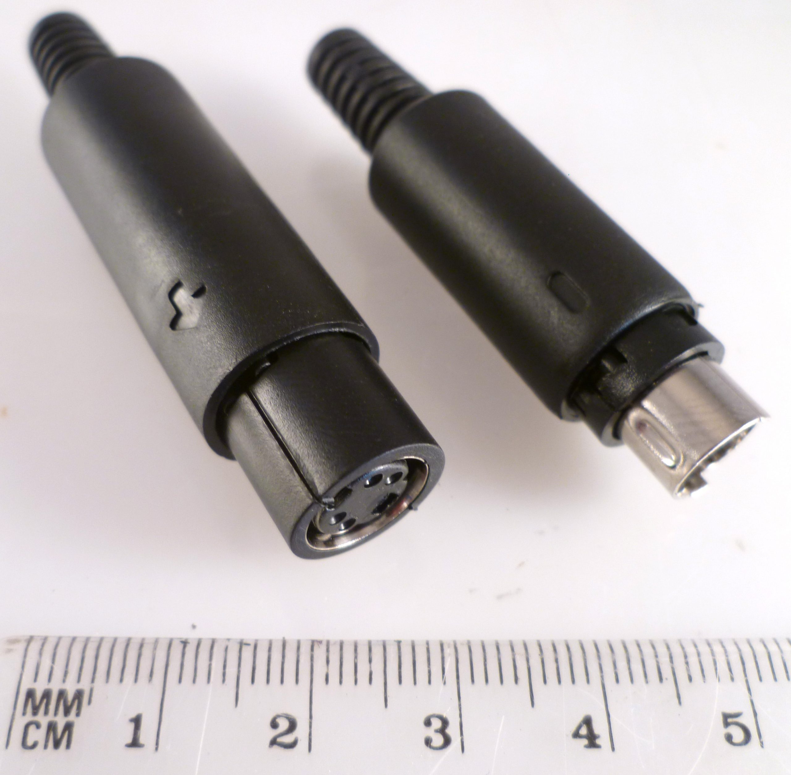 Mini Din 4 Pin Cable Mount Plug and Socket Mating Pair EBL64A2-4 | Rich ...