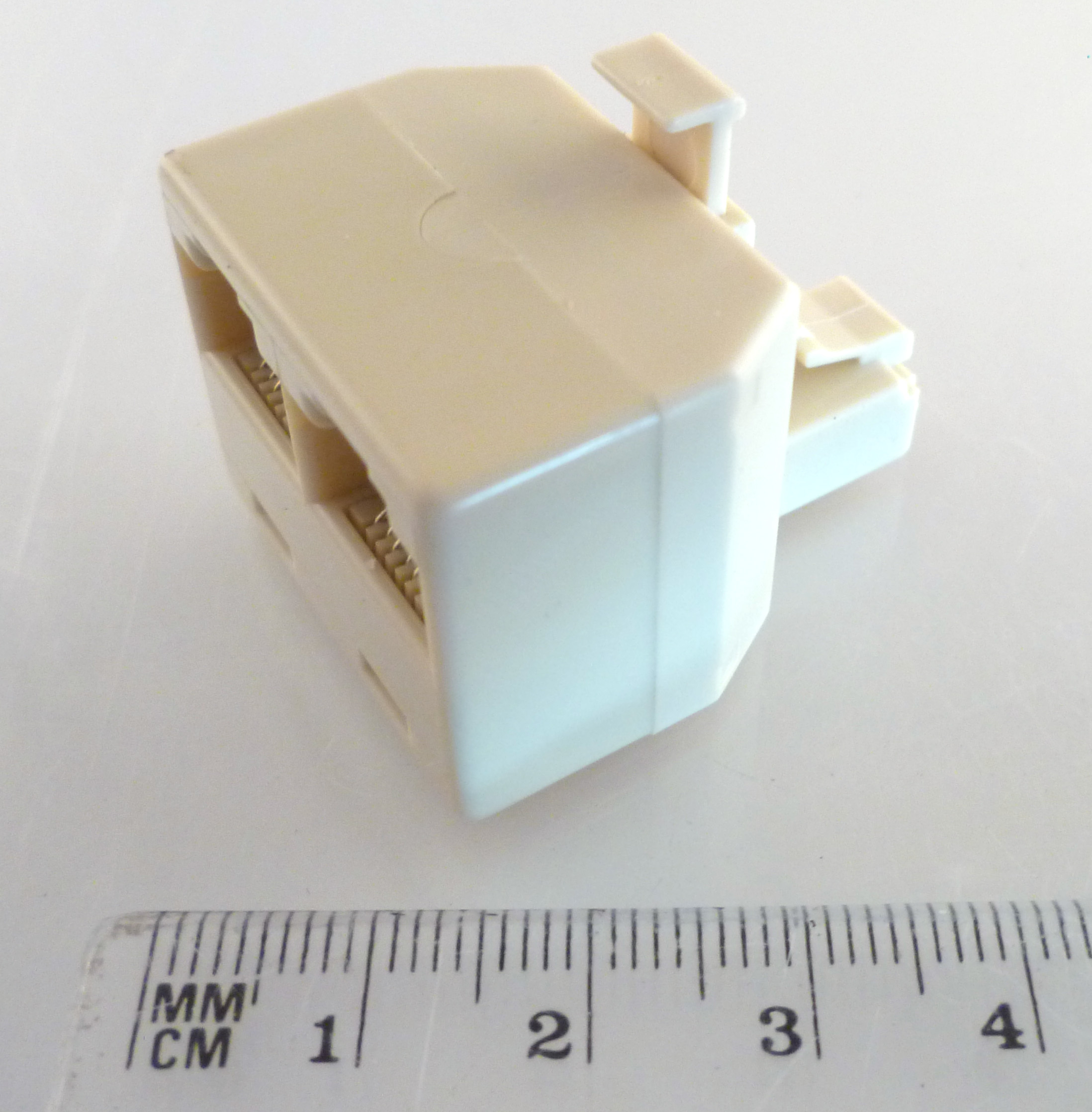 RJ11 ADSL 4 Pin Straight Through Socket Splitter 1 Plug to 2 Sockets ...