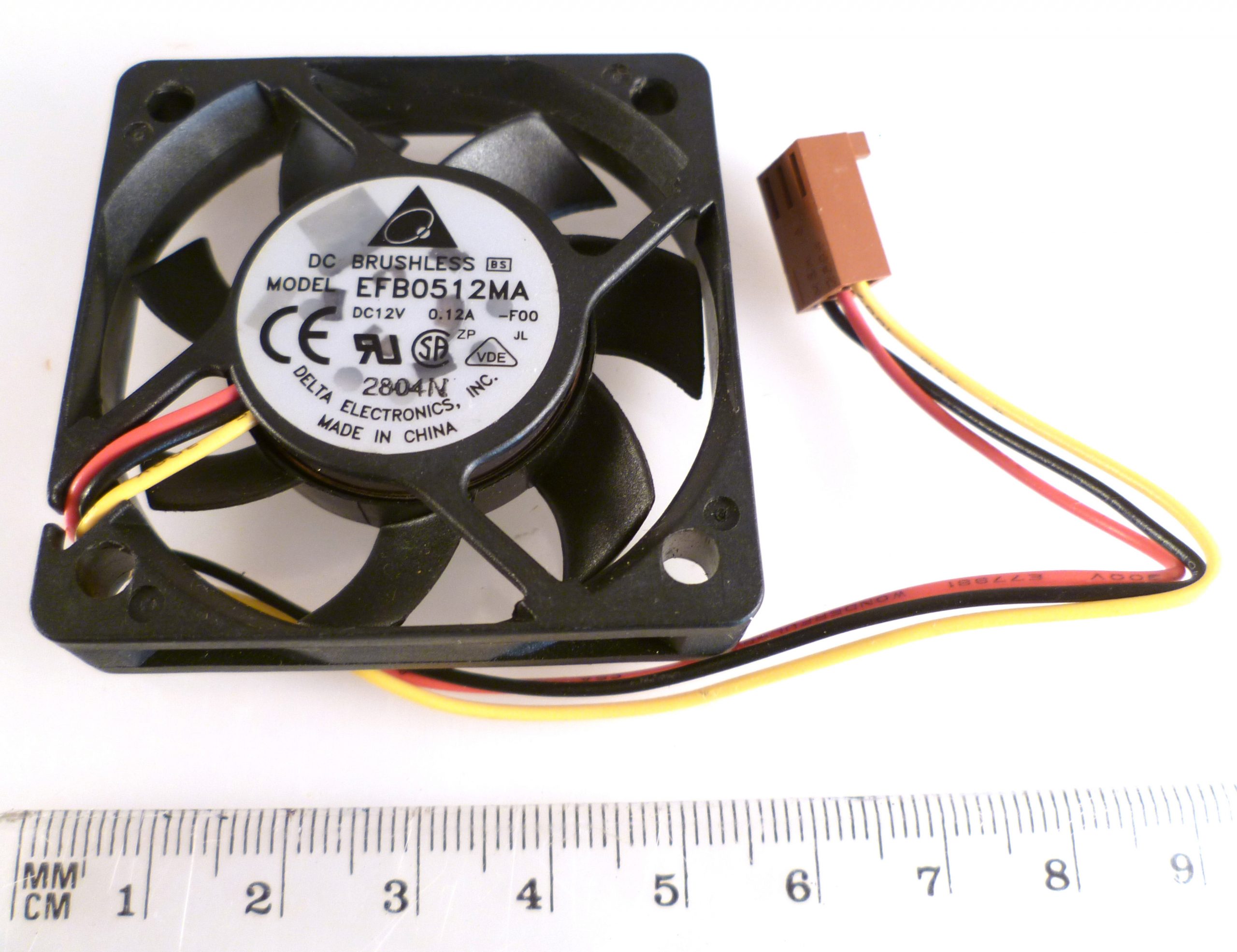 Delta EFB0512MA Fan 12VDC 0.12A Brushless 50x50x10mm EBL62A1-8 | Rich ...
