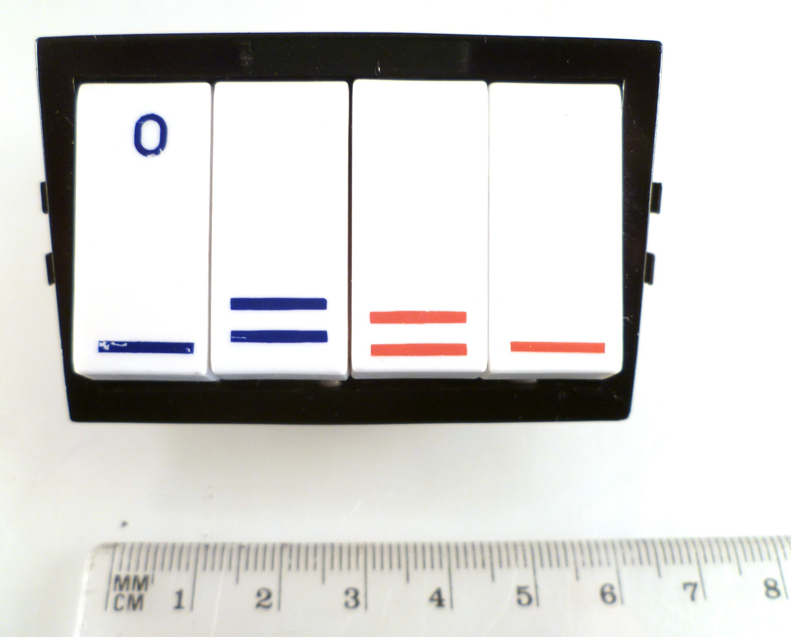 Quad Interlocking Fan Heater Rocker Switch 16A 250V T120' EBR71D-4 ...